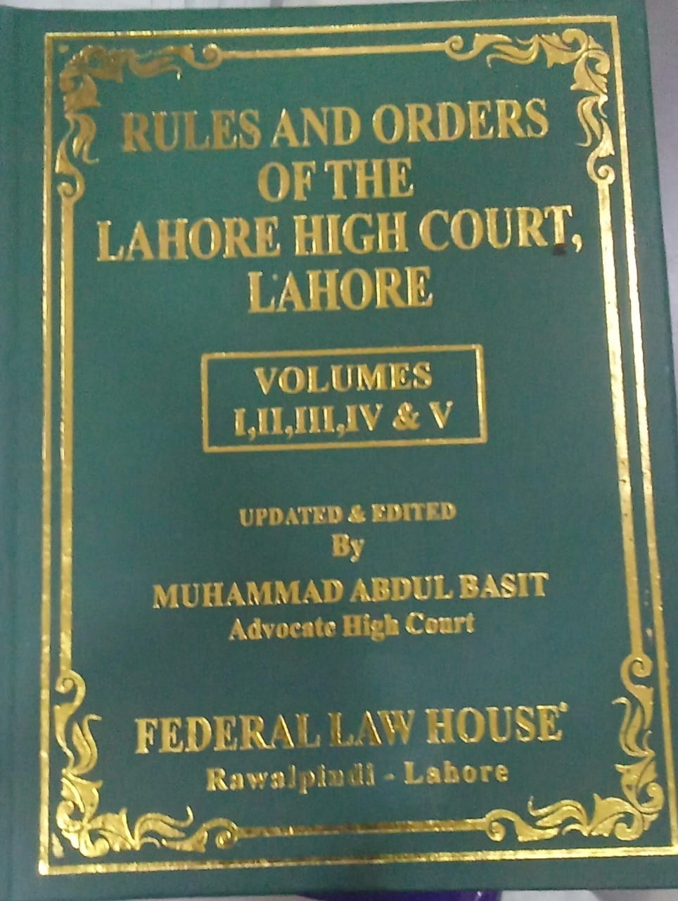rules and orders of the lahore high court lahore - Punjab Law Book ...