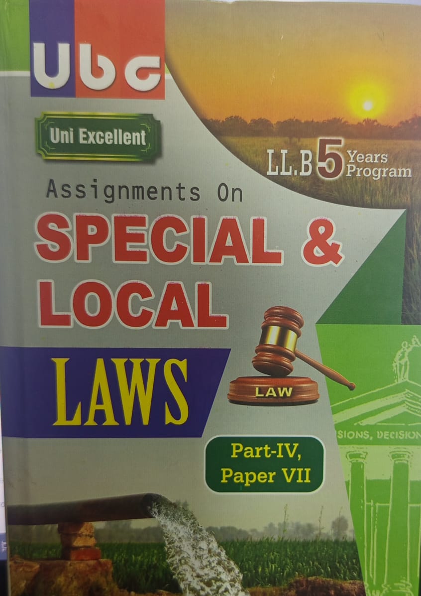 Special & Local Laws (Part-IV Paper-VII) - Punjab Law Book House-Legal ...